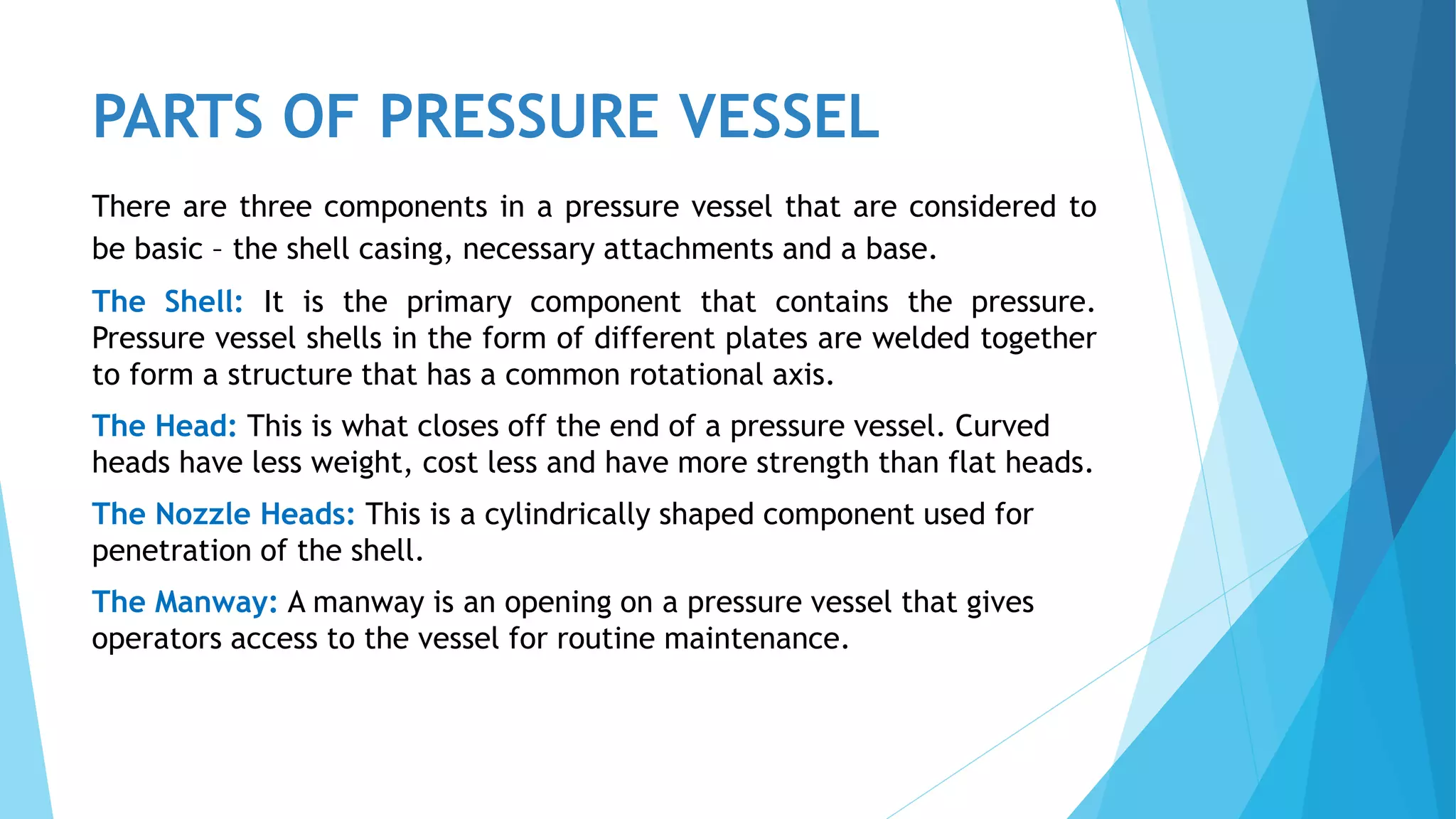 pressure vessel, its types and uses | PPTX