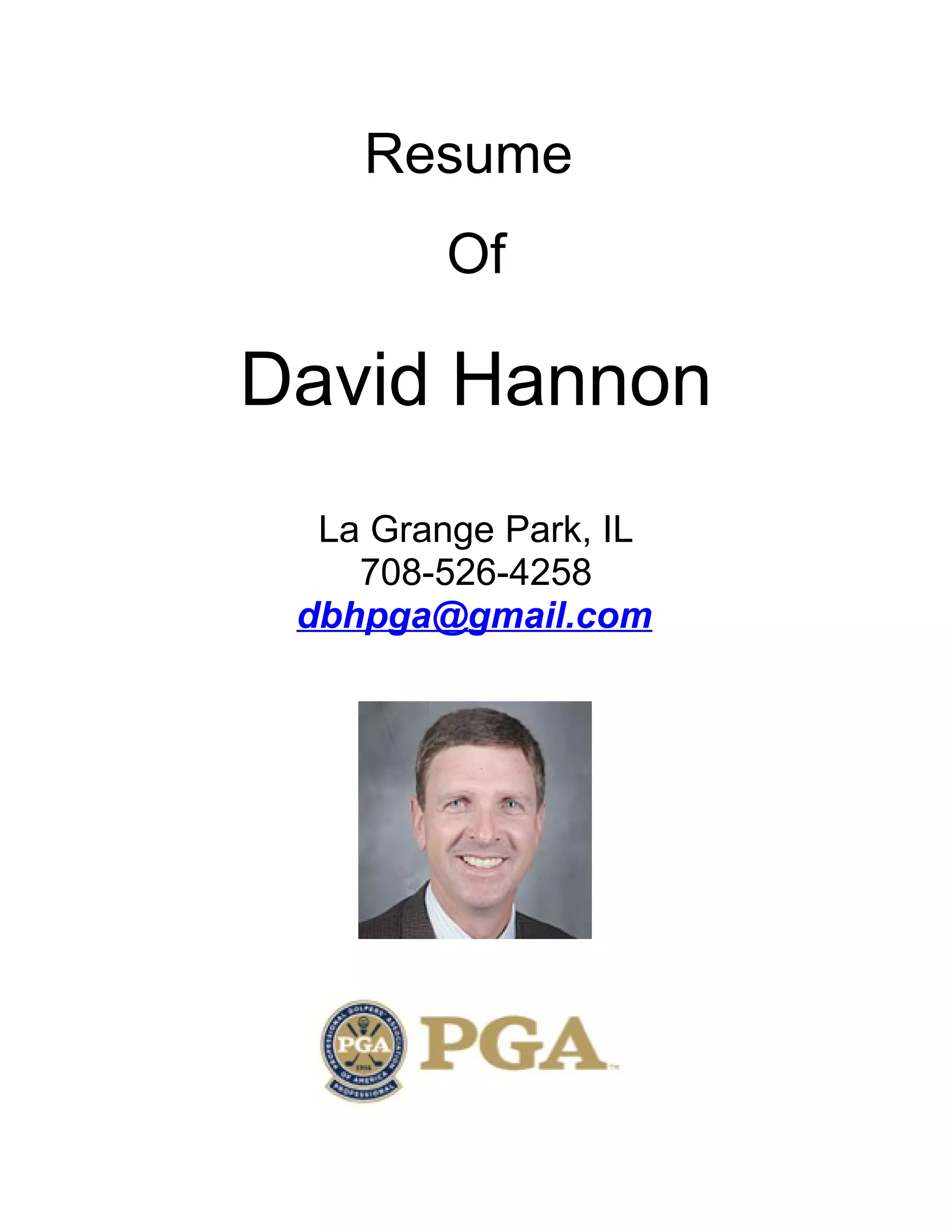 David Hannon resume | DOC