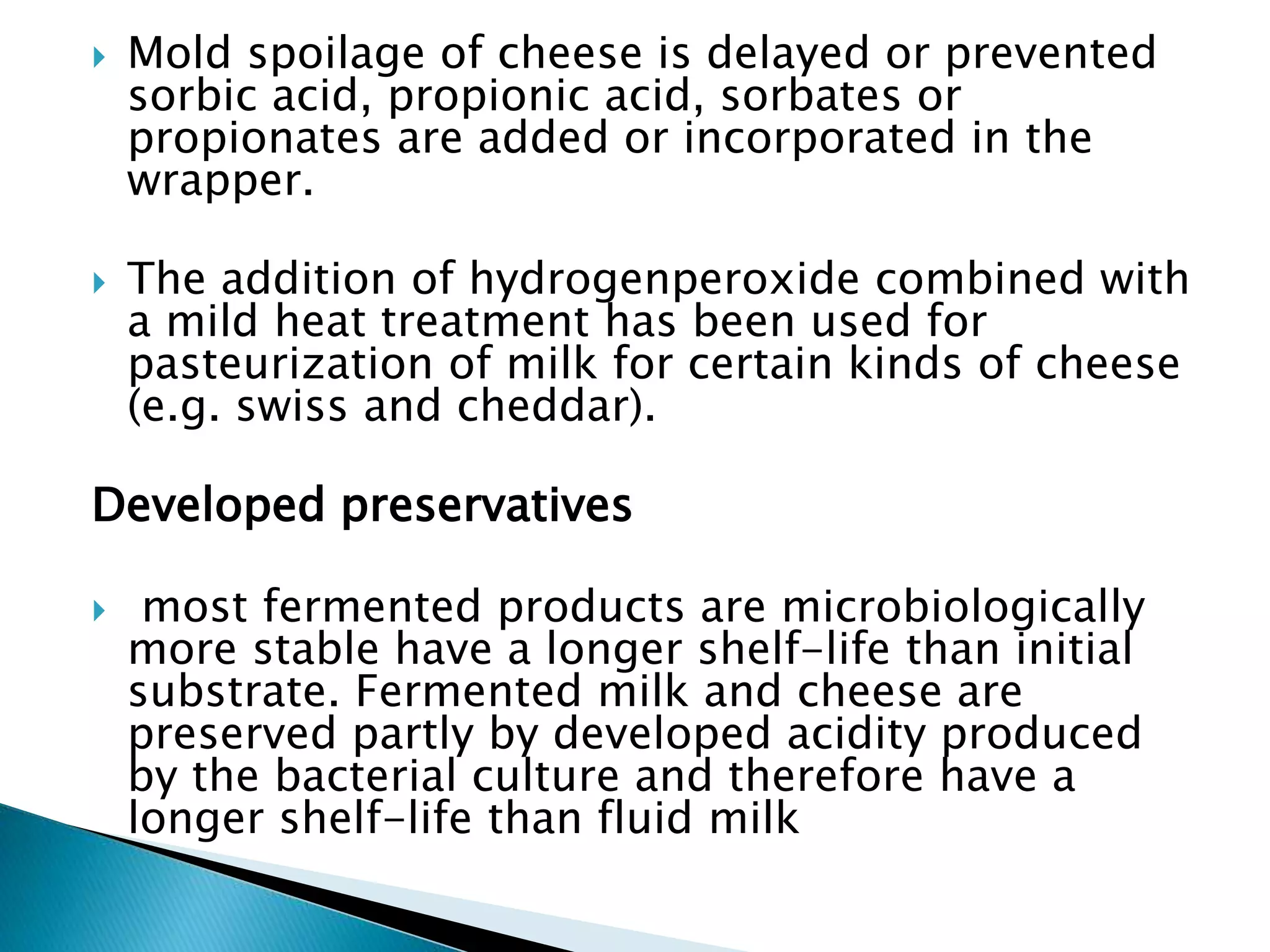 Methods of preservation of milk and milk products | PPTX