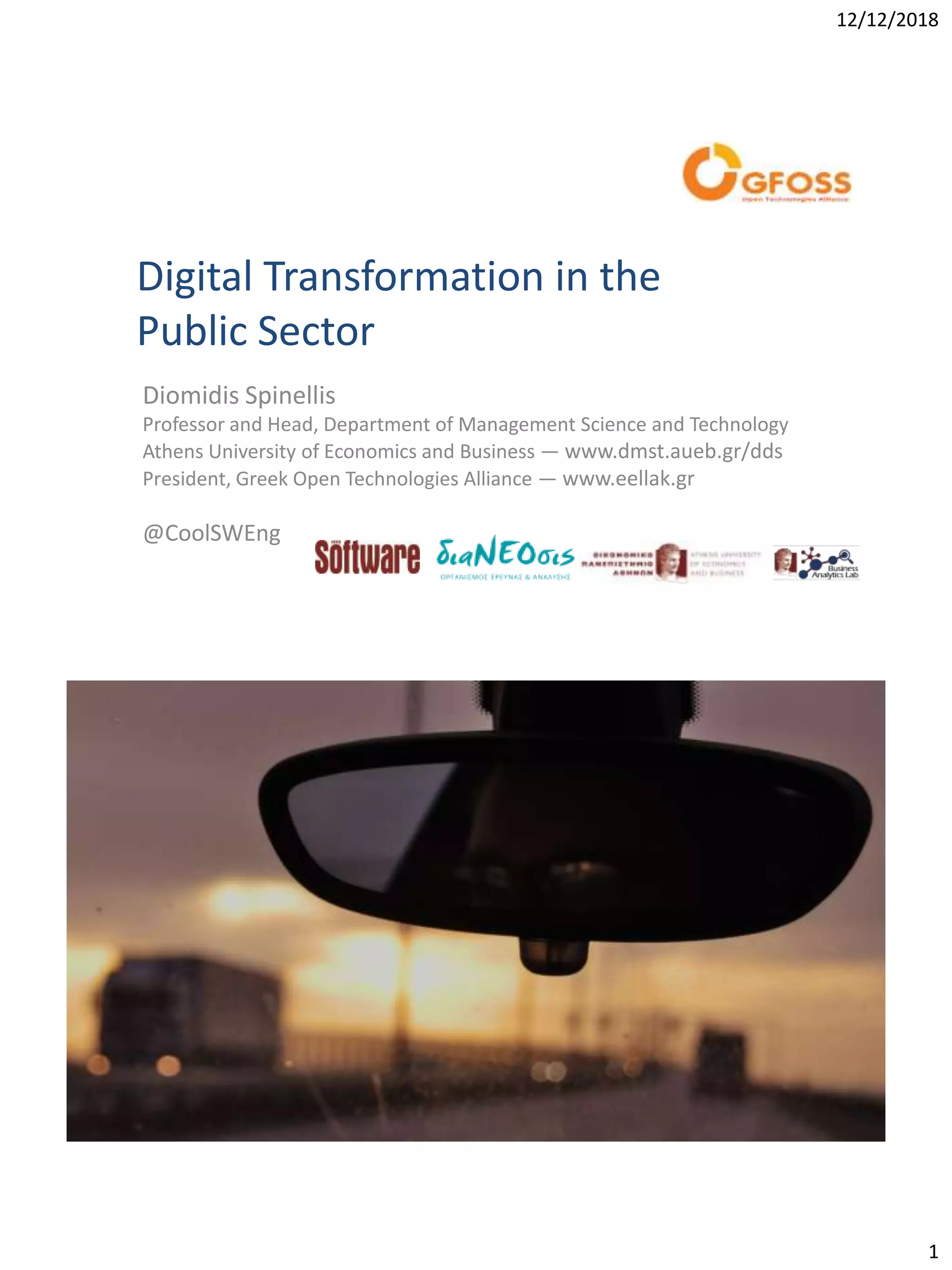 D.Spinellis | Digital Transformation in the Public Sector | PDF