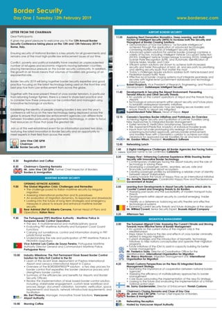SMi Group's Border Security 2019 | PDF