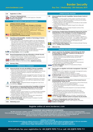 SMi Group's Border Security 2019 | PDF
