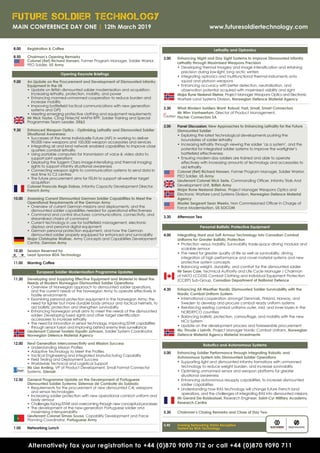 SMi Group's Future Soldier Technology 2019 conference | PDF