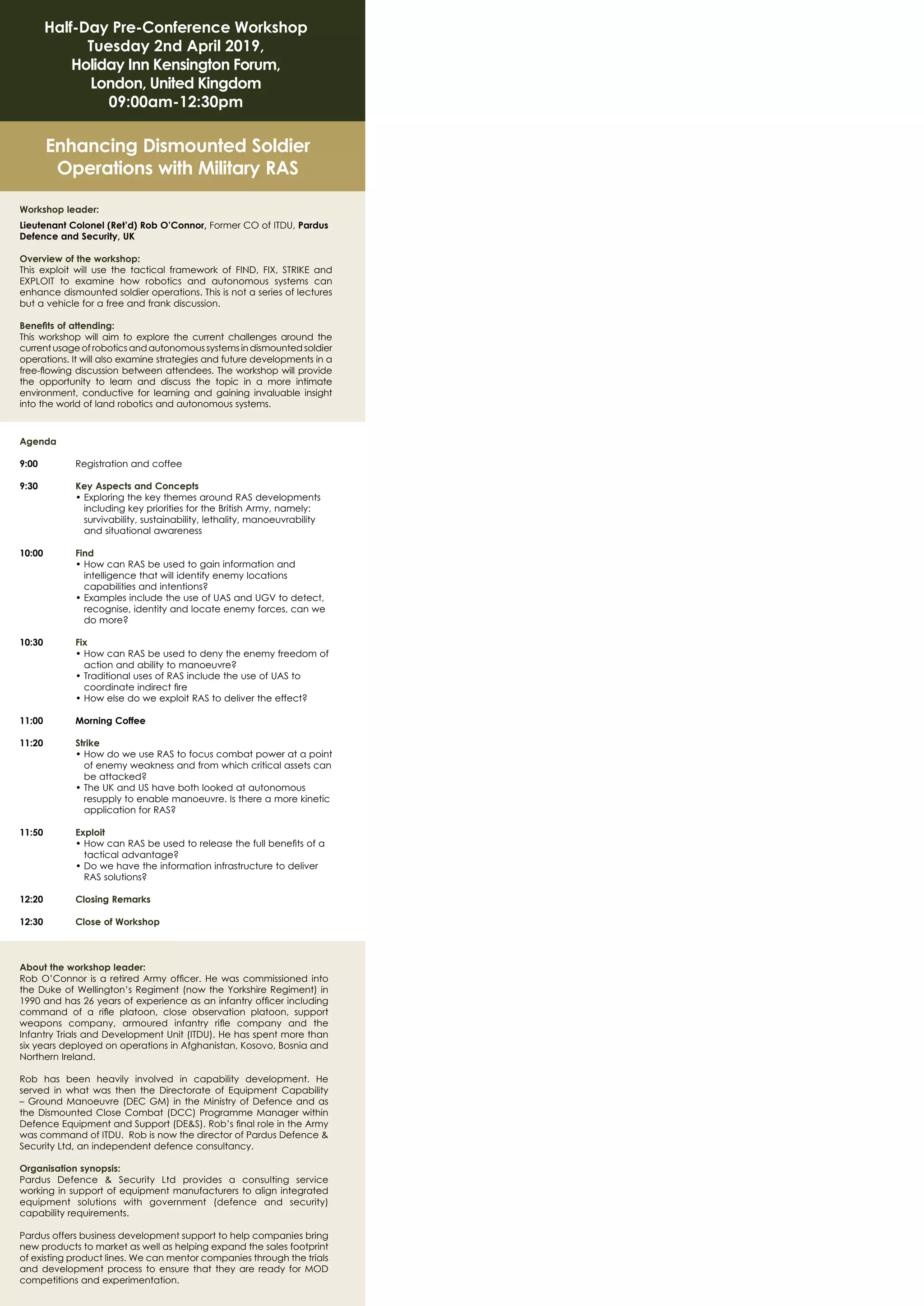 SMi Group's Military Robotics and Autonomous Systems | PDF | Business ...