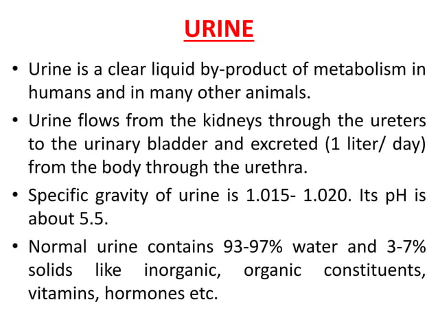 PATHOLOGY OF BLOOD AND URINE | PPTX