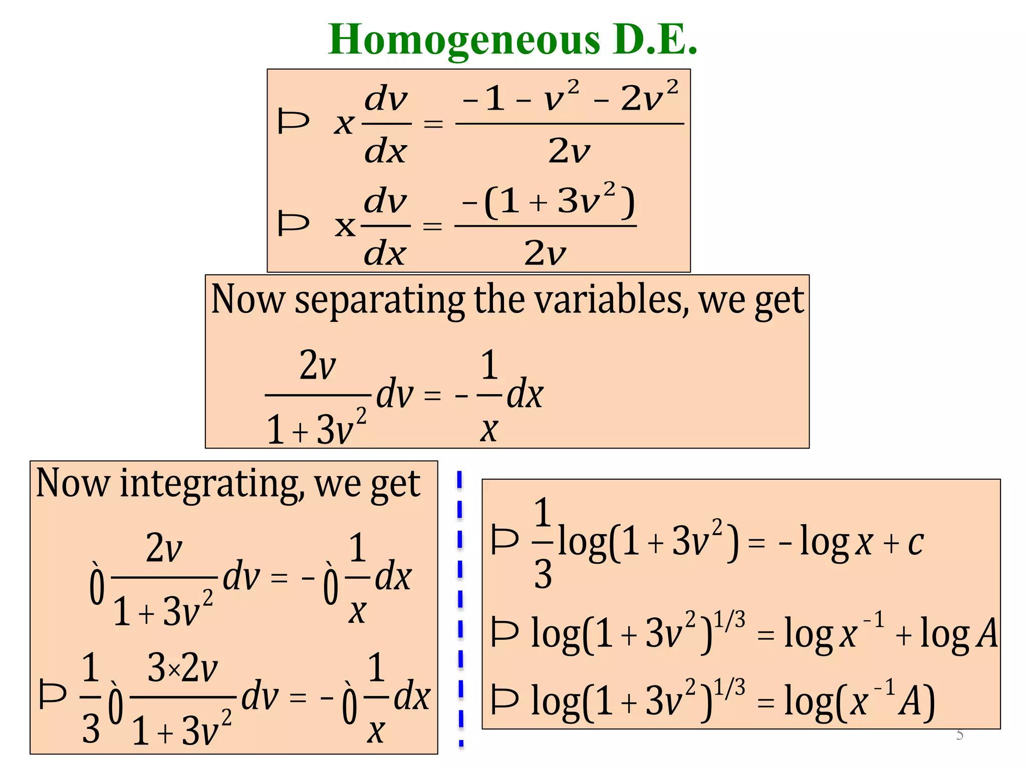 homogeneous Equation All Math Solved | PPTX