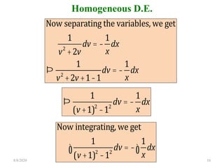 homogeneous Equation All Math Solved | PPTX
