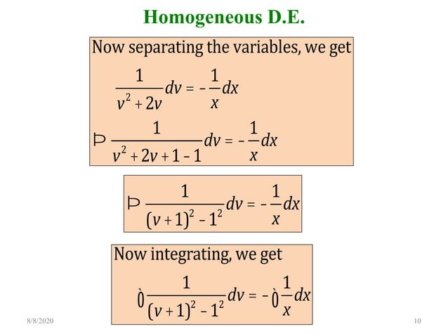 homogeneous Equation All Math Solved | PPTX | Physics | Science