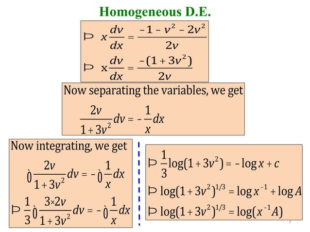 homogeneous Equation All Math Solved | PPTX | Physics | Science