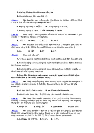 Đại cương về dòng điện xoay chiều | DOCX