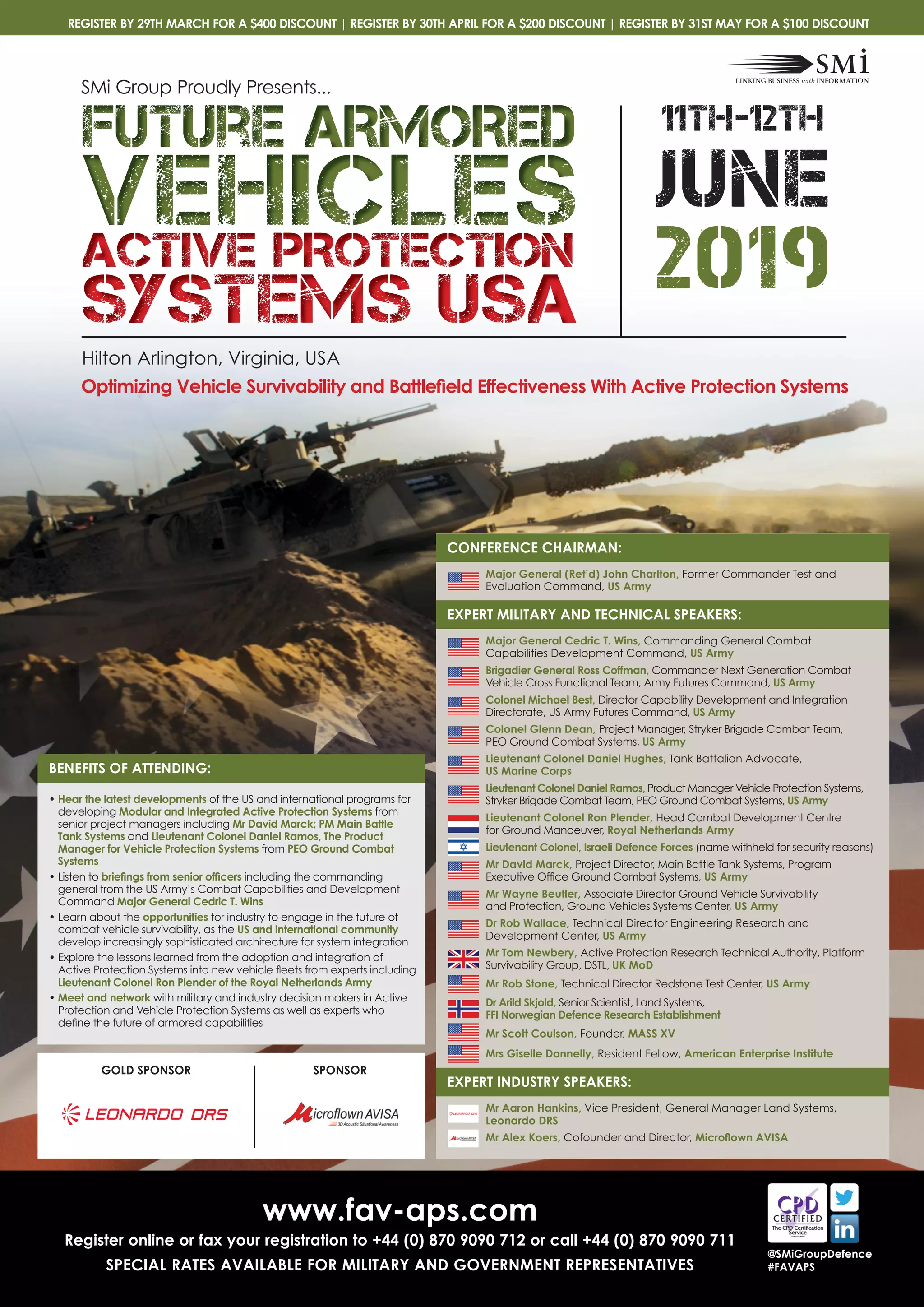 SMi Group's Future Armoured Vehicles Active Protection Systems USA 2019 ...