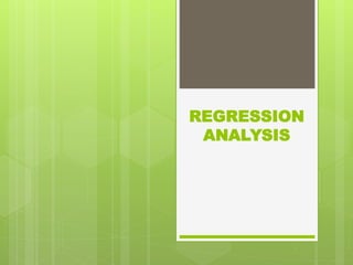 REGRESSION ANALYSIS | PPT