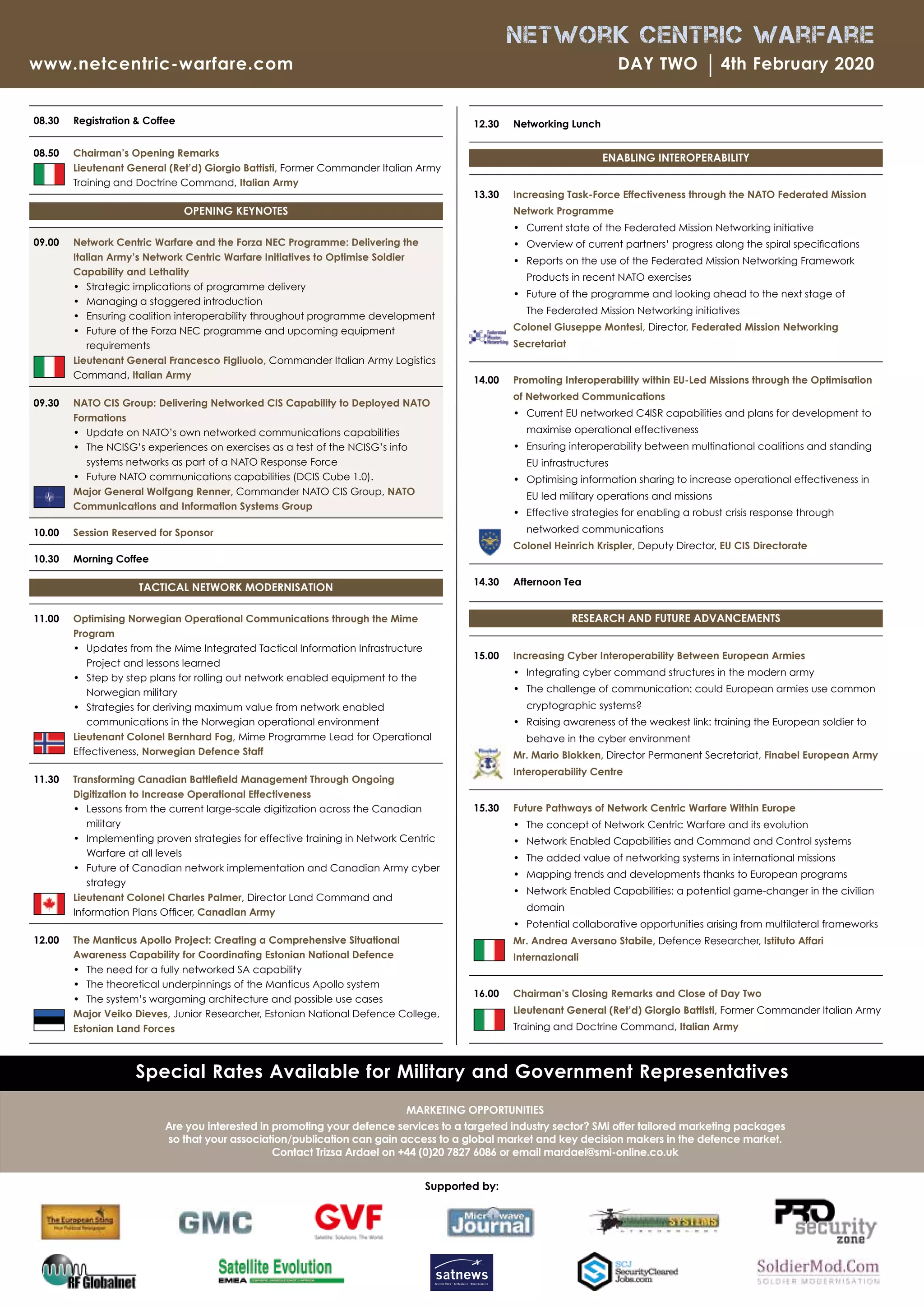 SMi Group's Network Centric Warfare 2020 conference | PDF | Computer Networking | Computing