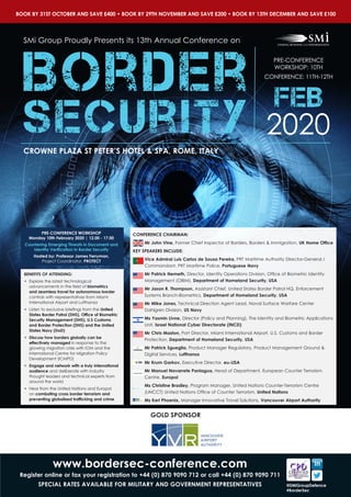 SMi Group's 13th annual Border Security 2020 conference | PDF