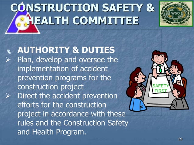 D.O. 13 Guidelines on Construction.ppt | First Aid | Injuries