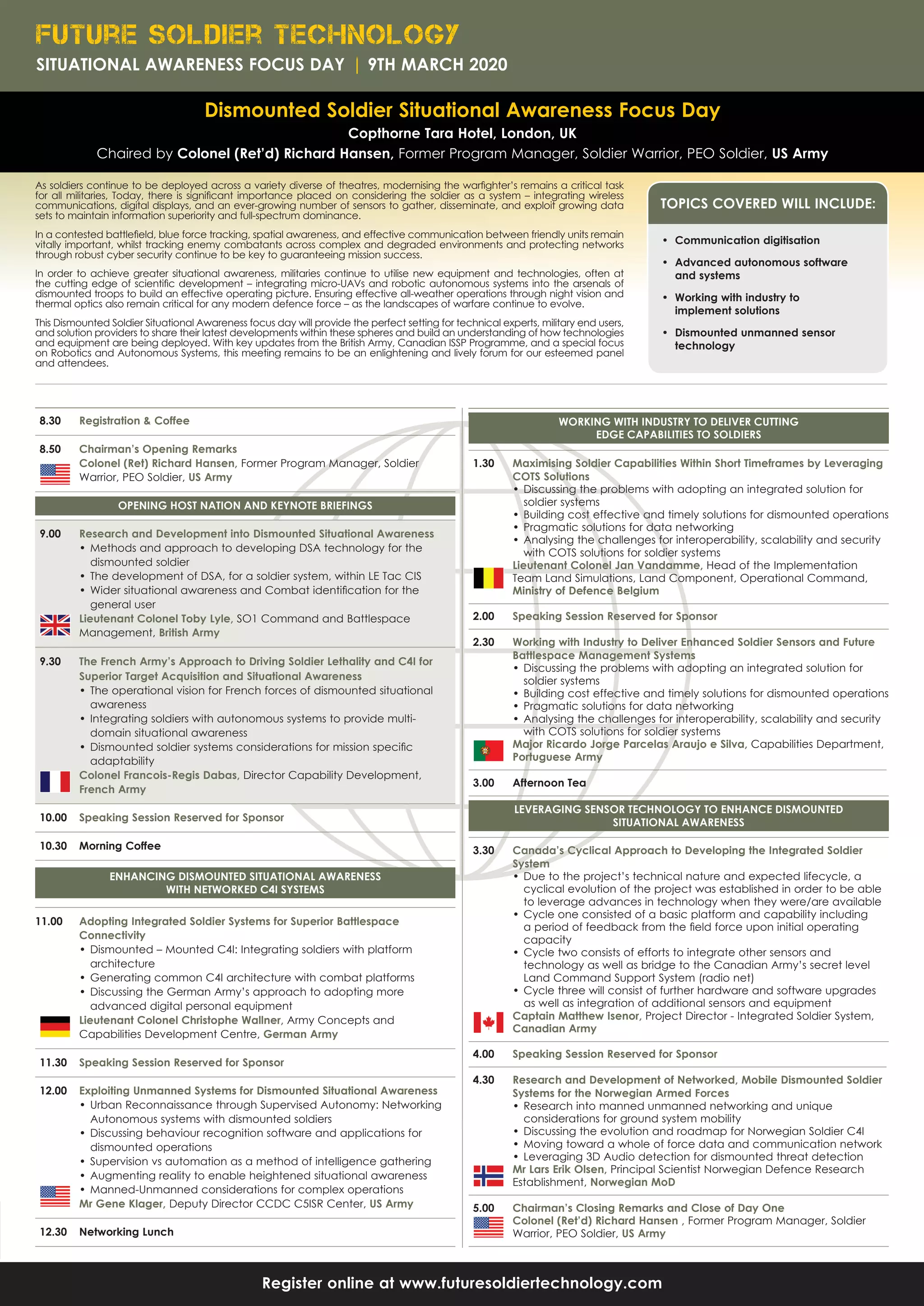 SMi Group's Future Soldier Technology 2020 conference | PDF