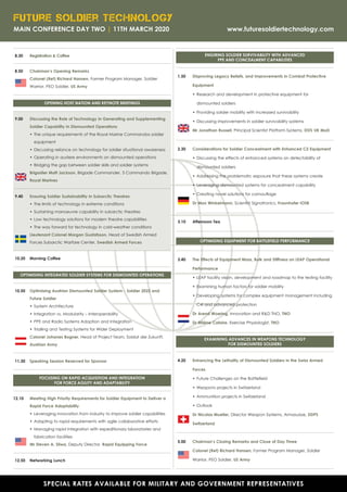 SMi Group's Future Soldier Technology 2020 conference | PDF
