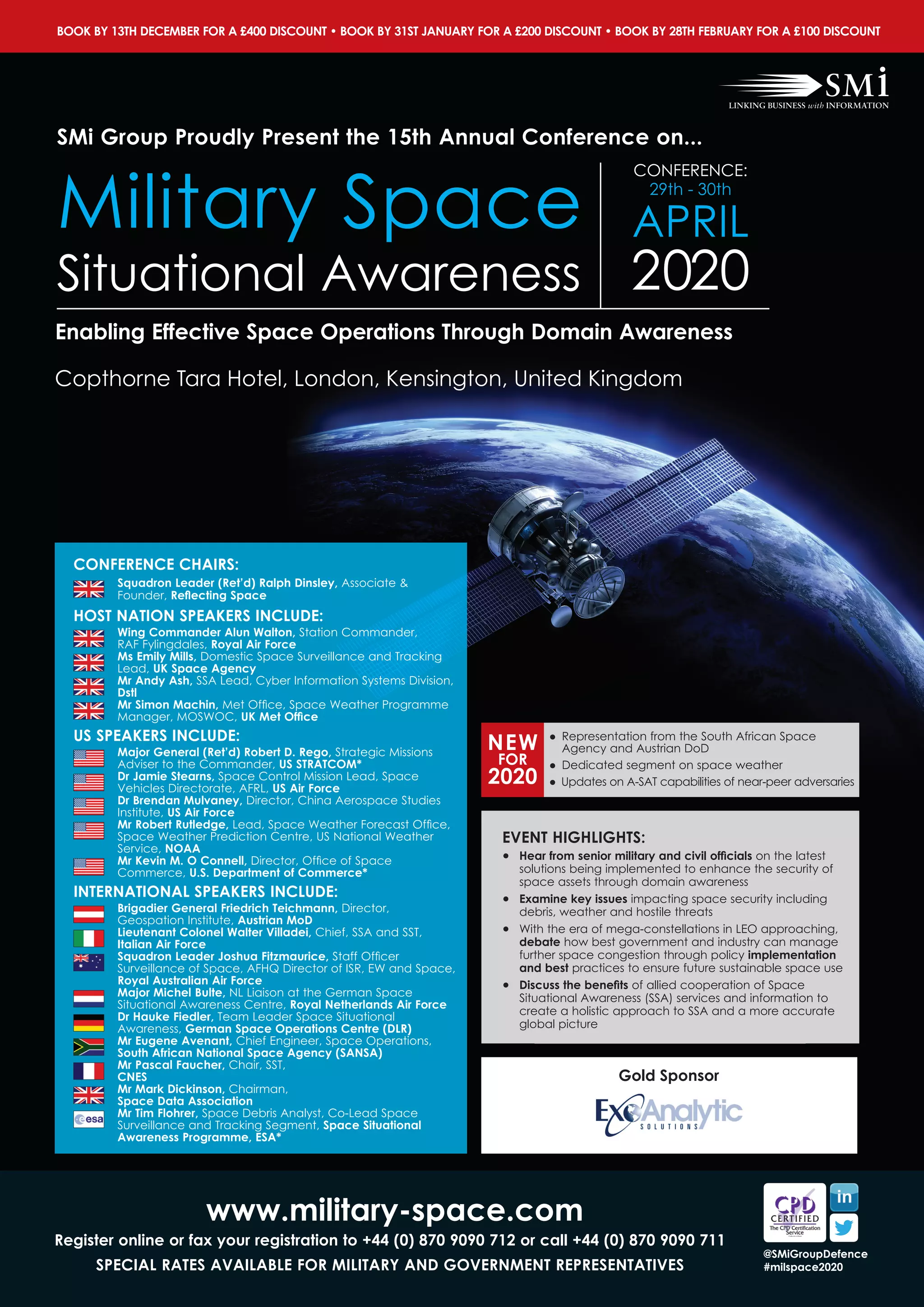 SMi Group's Military Space SA 2020 conference | PDF | Business Expos & Conferences | Events