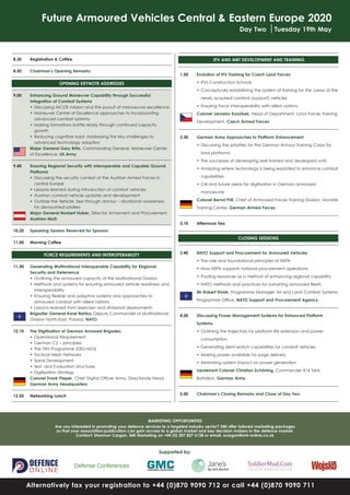 SMi Group's Future Armoured Vehicles CEE 2020 conference | PDF