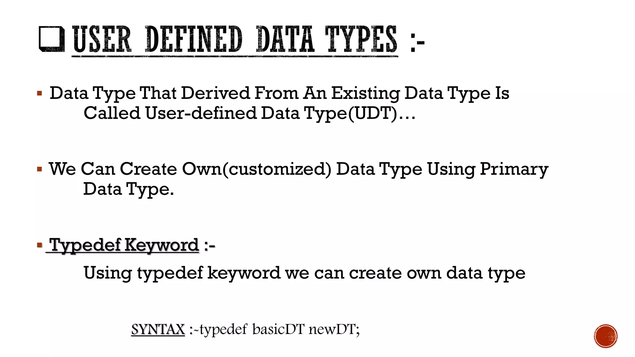 ppt on data types | PDF
