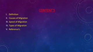 Migration & Types of Migration by D.Ram Kumar | PPTX