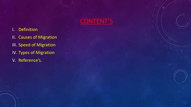 Migration & Types of Migration by D.Ram Kumar | PPT