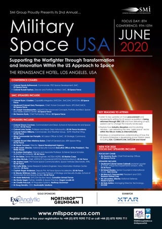 SMi Group's Military Space USA 2020 conference | PDF | Business Expos ...
