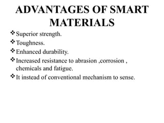 SMART MATERIALS USED IN CIVIL ENGINEERING | PPTX