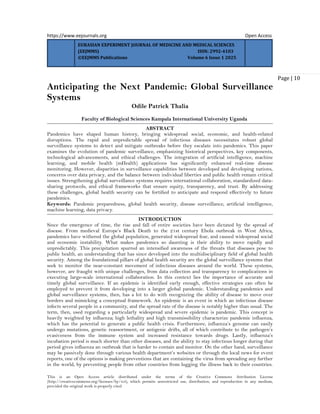 Anticipating the Next Pandemic: Global Surveillance Systems (www.kiu.ac ...