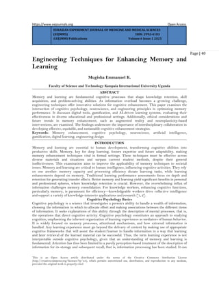 Engineering Techniques for Enhancing Memory and Learning (www.kiu.ac.ug) | PDF