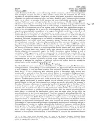Community Resilience: The Role of Traditional Healers in Public Health ...