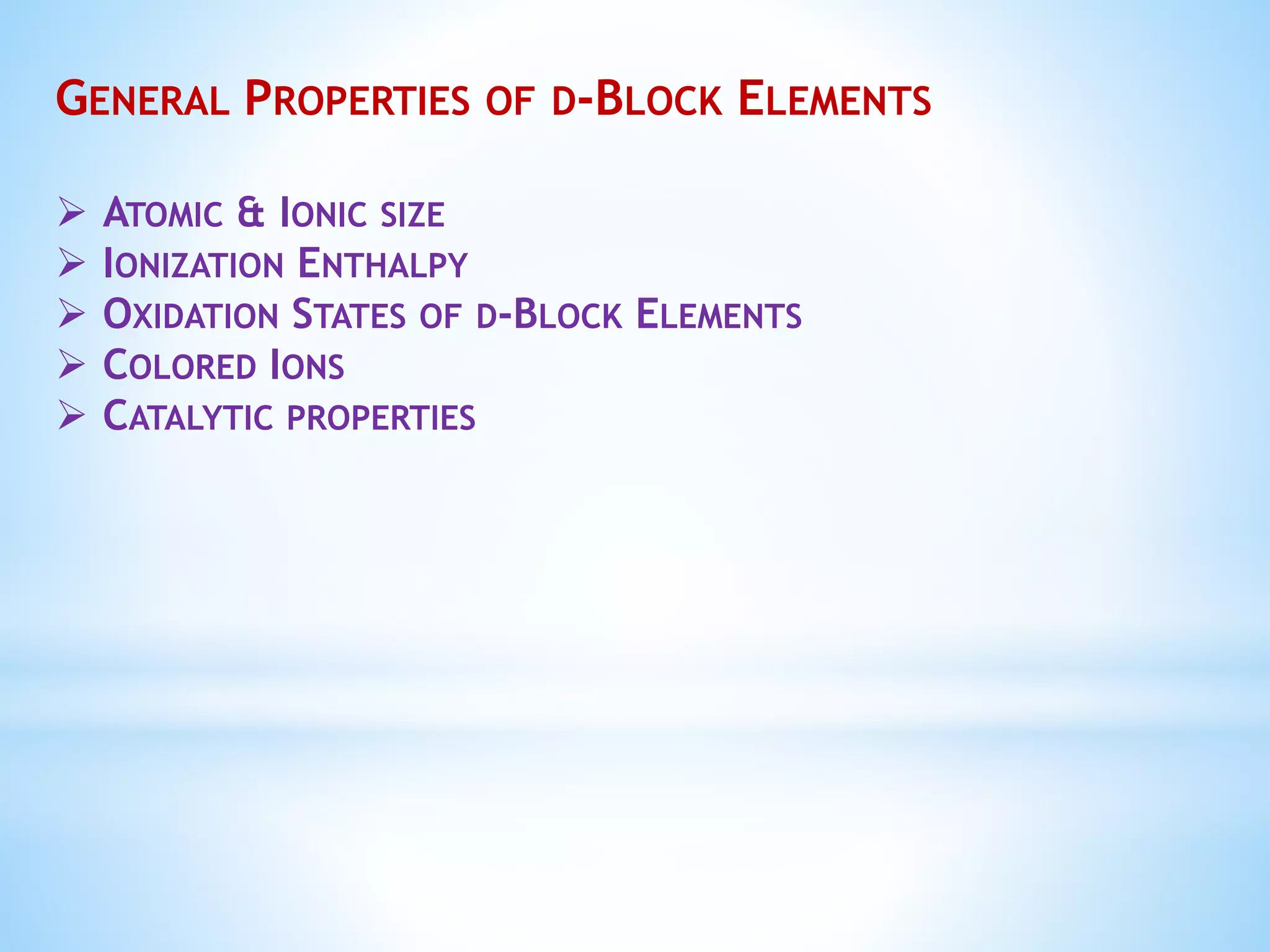 D Block Elements Pptx