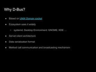 D-Bus Usage and Debug Introduction @ COSCUP 2024 | PPT