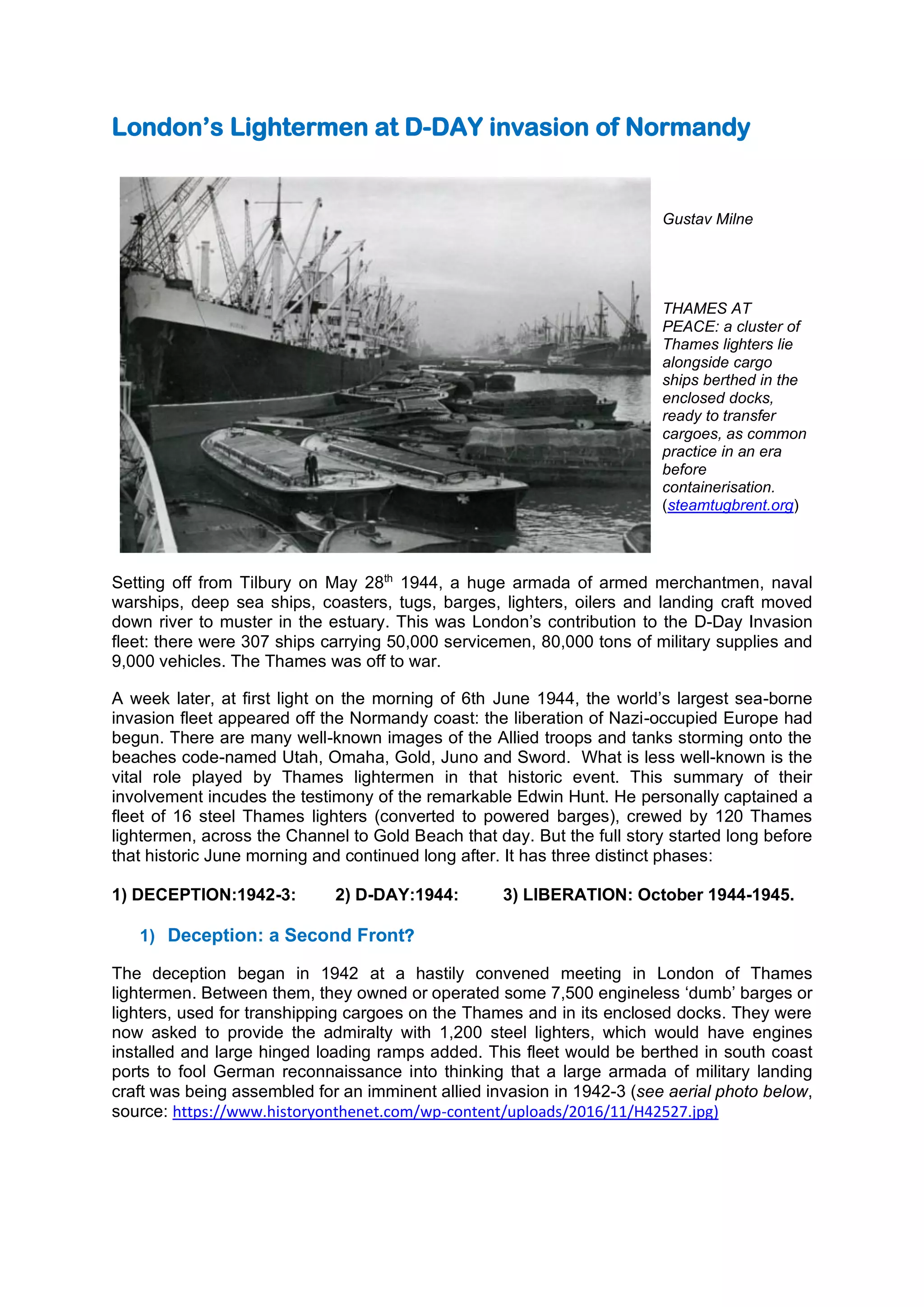 London's Lightermen and D-Day | PDF