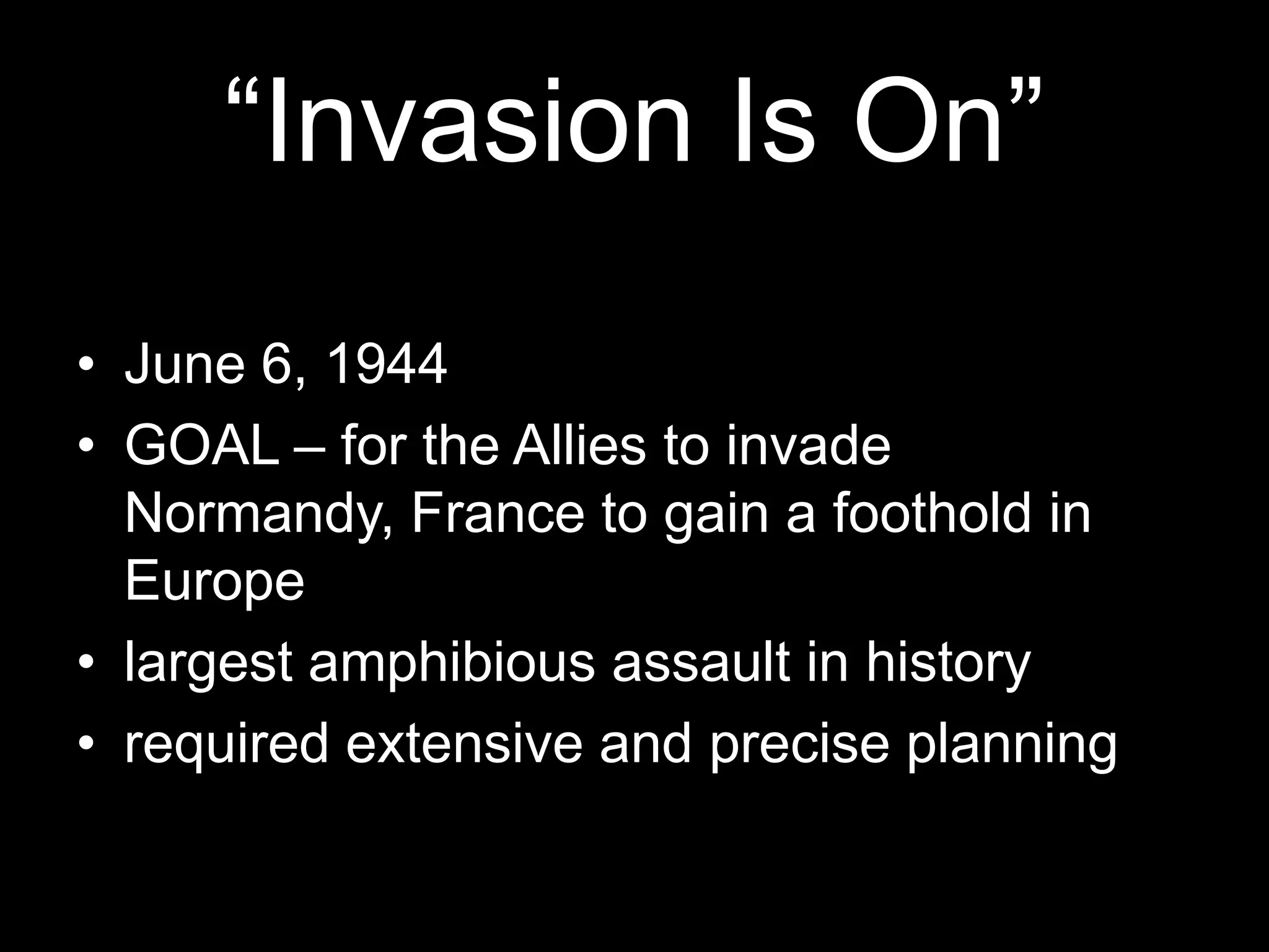 D-Day (Operation Overlord) | PPTX