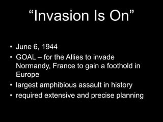 D-Day (Operation Overlord) | PPTX