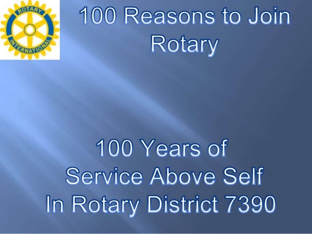 100 Reasons to Join Rotary