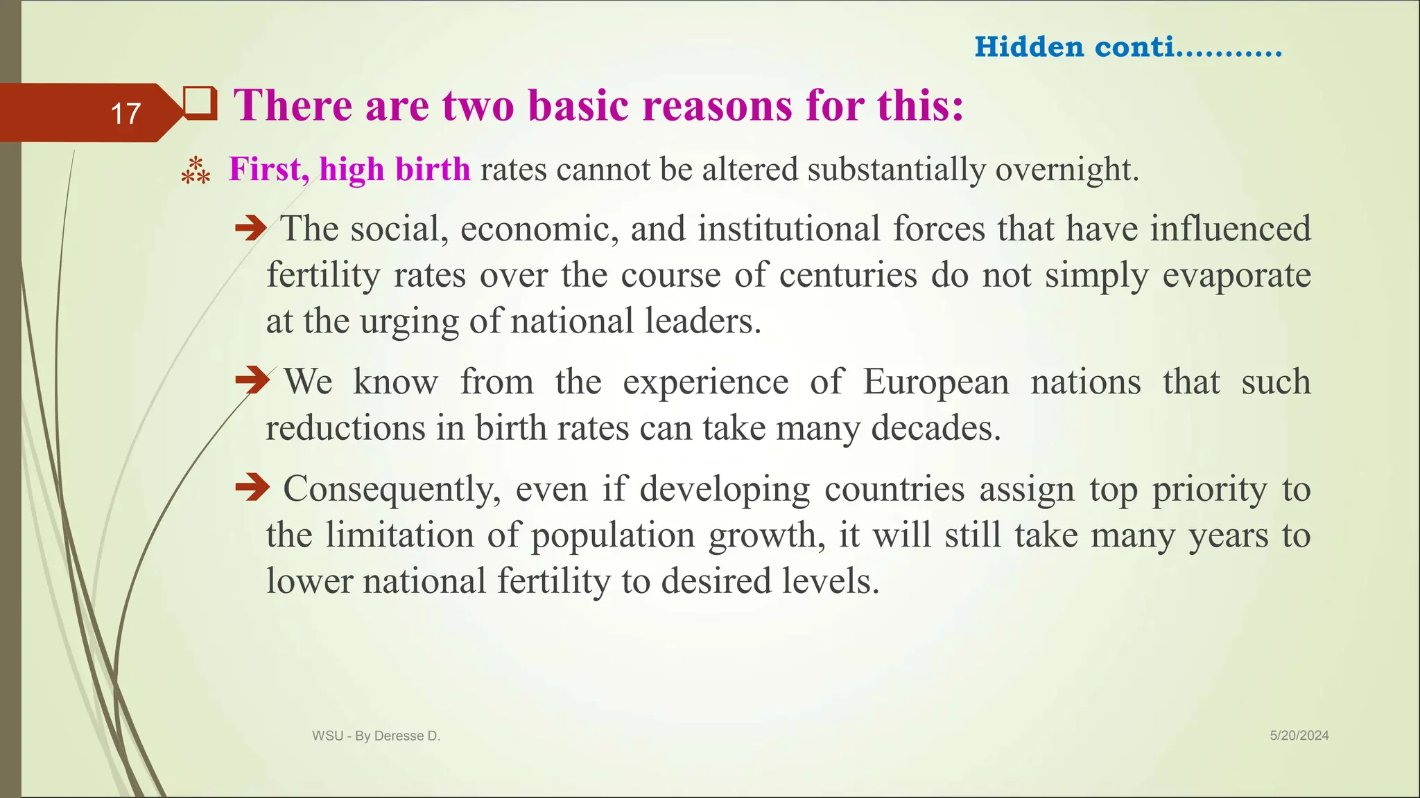 Population Growth and Economic Development | PPT