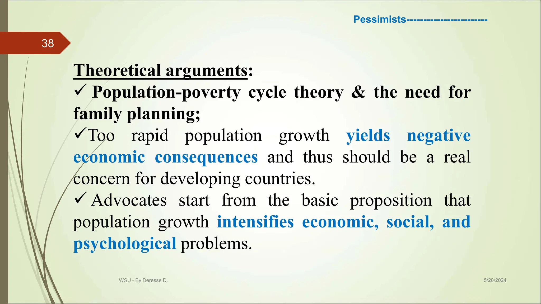 Population Growth and Economic Development | PPT