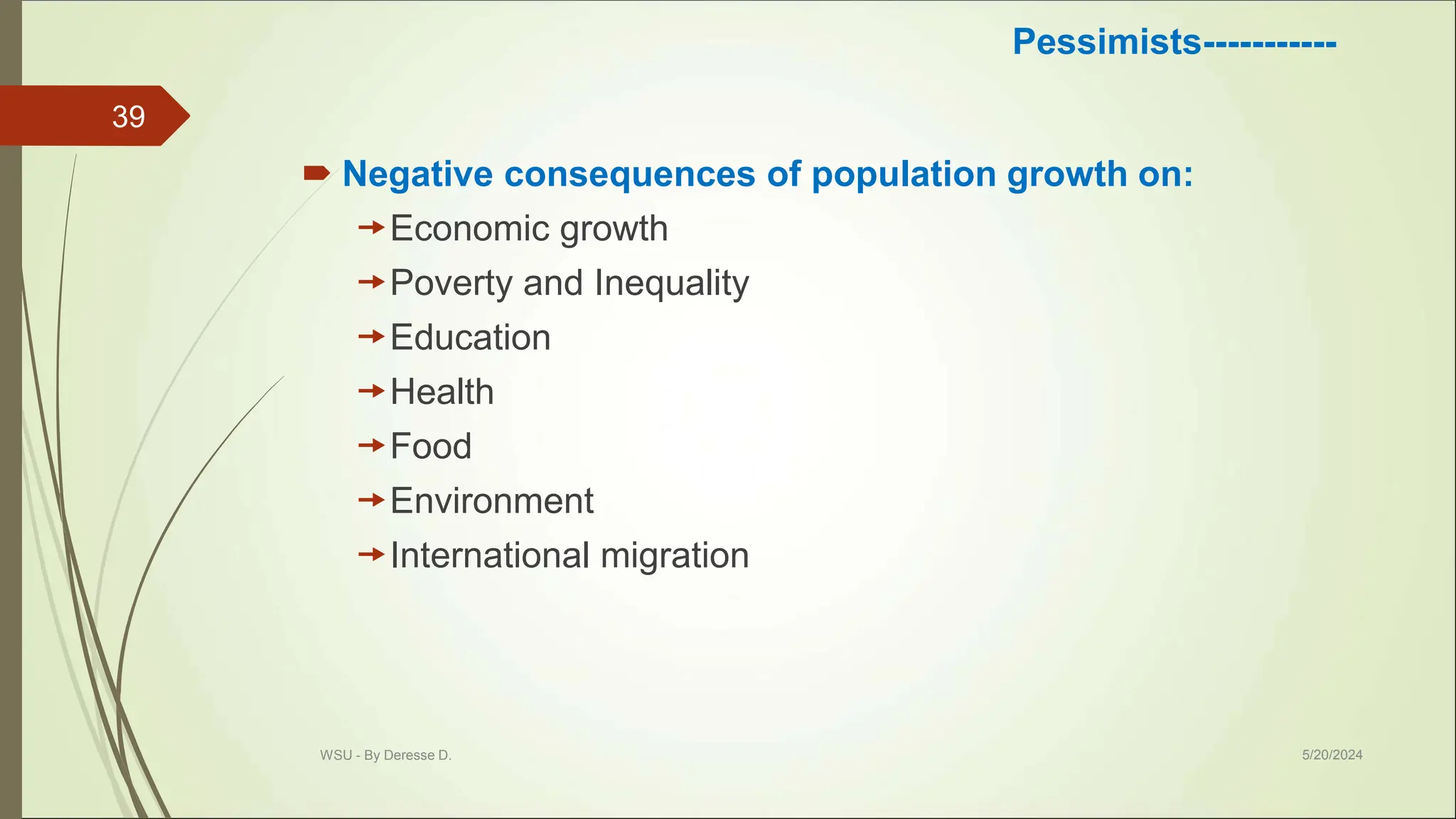 Population Growth and Economic Development | PPT