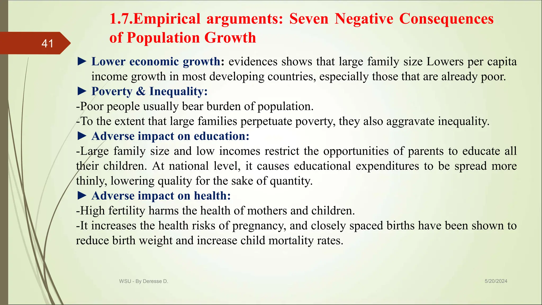 Population Growth and Economic Development | PPT