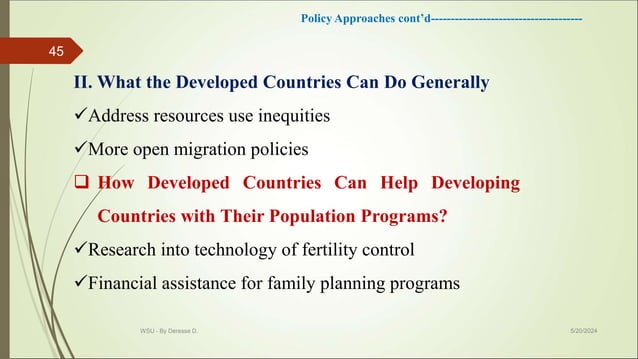 Population Growth and Economic Development | PPT