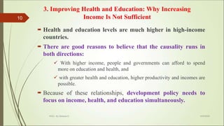 Human Capital: Education and Health in Economic Development | PPT