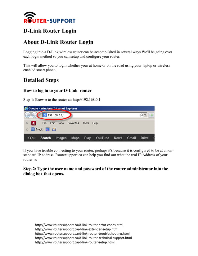 D link router-login | PDF