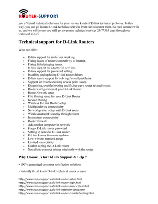 D link router-technical_support | PDF