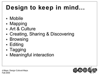 d.Maps: Design Cultural Maps Introduction | PPT