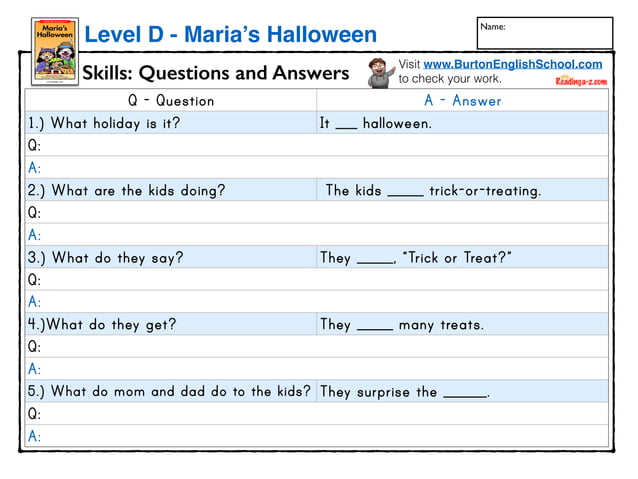 D Maria's Halloween | PPT