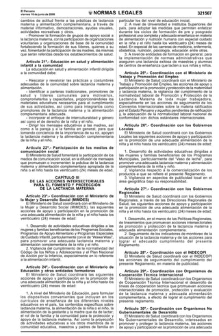 Reglamento de Alimentación Infantil Perú | PDF