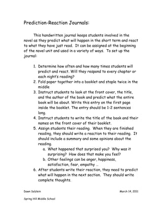 A Reader Response Approach to Novels | PDF