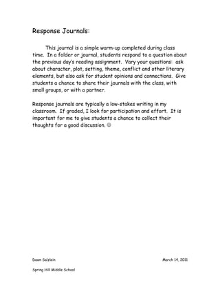 A Reader Response Approach to Novels | PDF